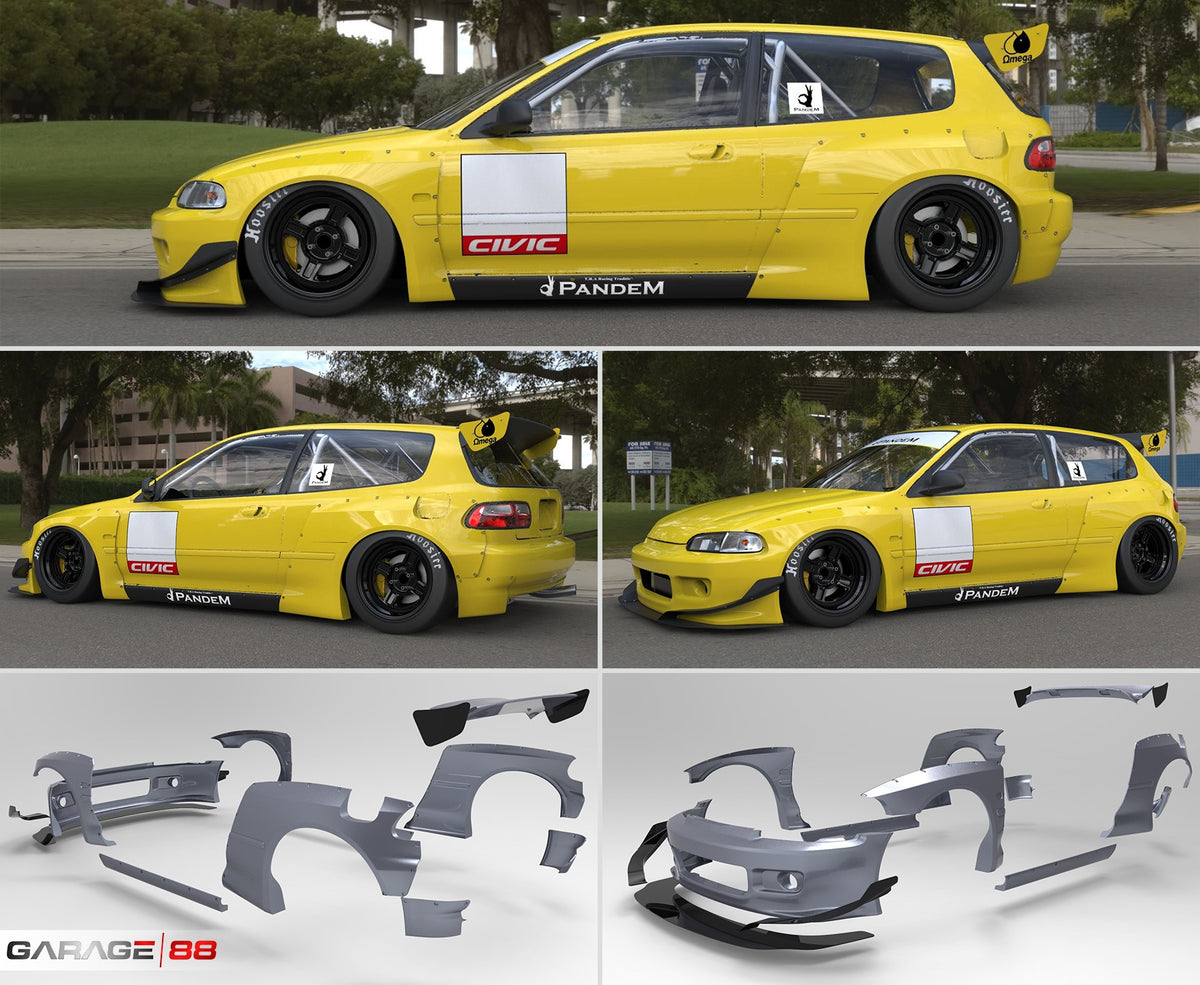 PANDEM FULL AERO KIT VER. 1 - HONDA CIVIC EG6 — Moonlight Racing